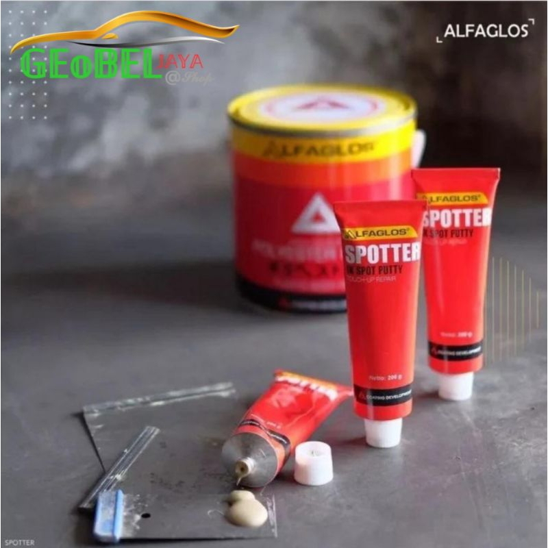 Jual Alfaglos Spotter 1K Spot Putty 200gr Dempul Besi Cat Mobil Odol ...