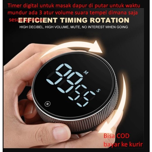 Jual Timer digital untuk masak dapur di putar untuk waktu mundur ada 3 ...