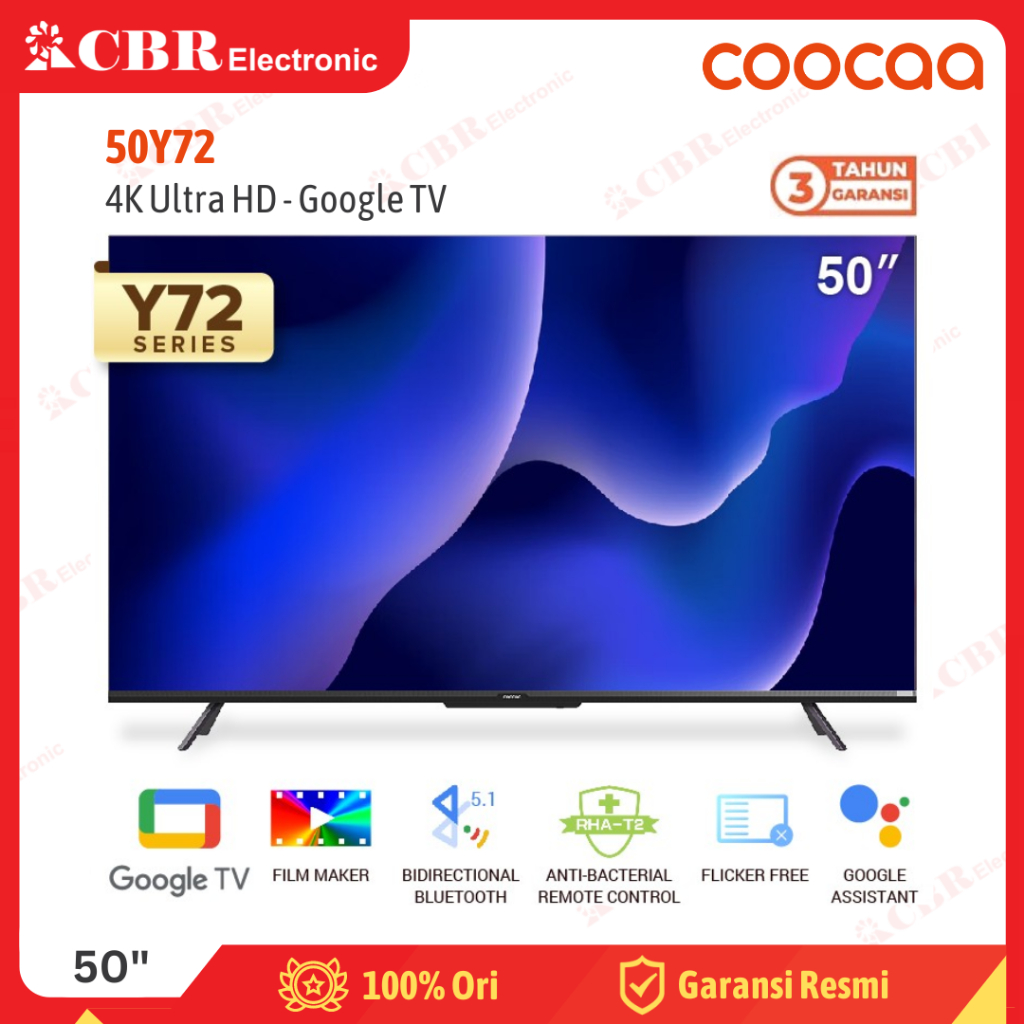 Jual TV Coocaa 50 Inch LED 50Y72 (4K UHD-Google TV) | Shopee Indonesia