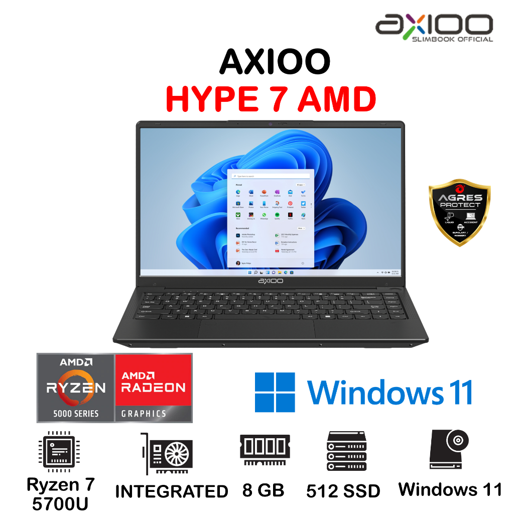 Jual LAPTOP AXIOO HYPE 7 AMD Ryzen 7 5700U 8GB 512GB Windows 11 ...
