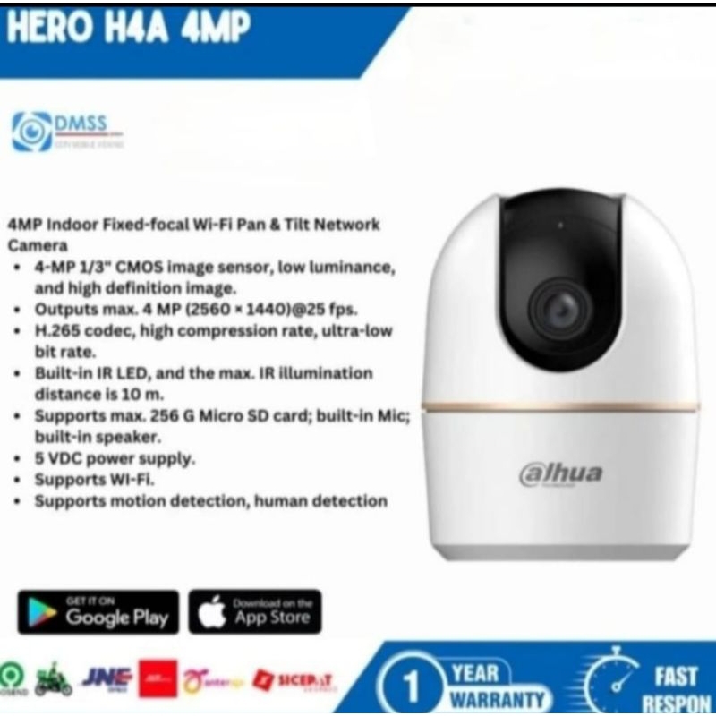 Jual DAHUA HERO H4A 4MP Camera Indoor Wifi Pan Tilt & Network Camera Indoor | Shopee Indonesia