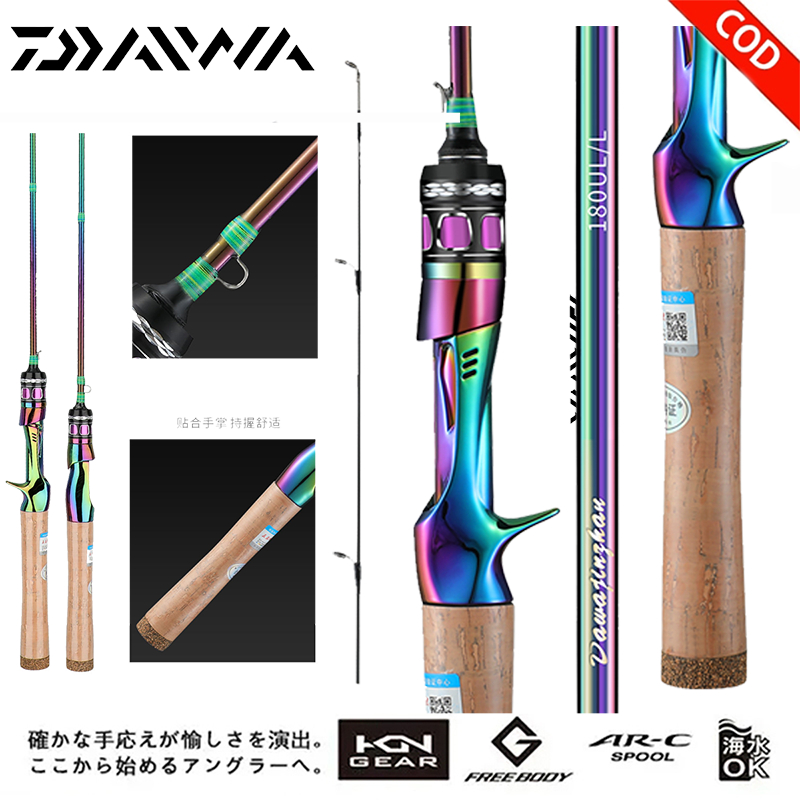 Jual 2024 New Joran daiwa reel joran pancing 6ft UL 3-7g Warna-warni Ujung Padat Tip Trout ...