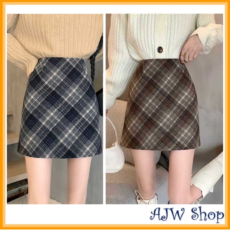 Jual AJW Rok Mini Tartan Bahan Cotton Wolly Premium ZAA | Hot Pants ...