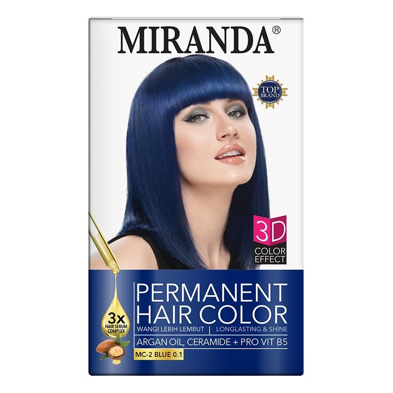 Jual Miranda Hair Color/Cat/Pewarna/Semir Rambut Blue, Biru 30ml ...