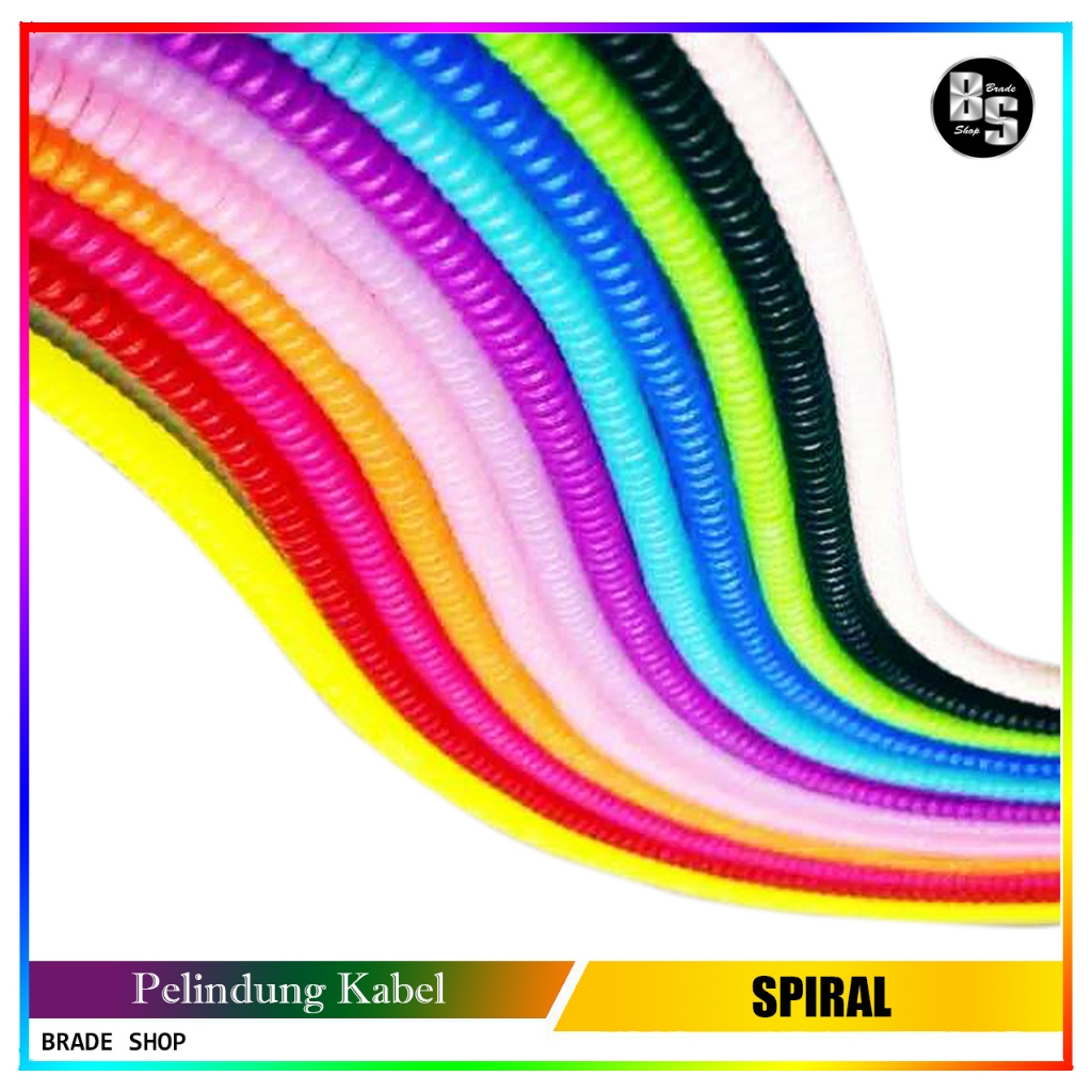 Jual Pelindung Kabel Cable protector Spiral 1 Warna Cover Kabel Data ...