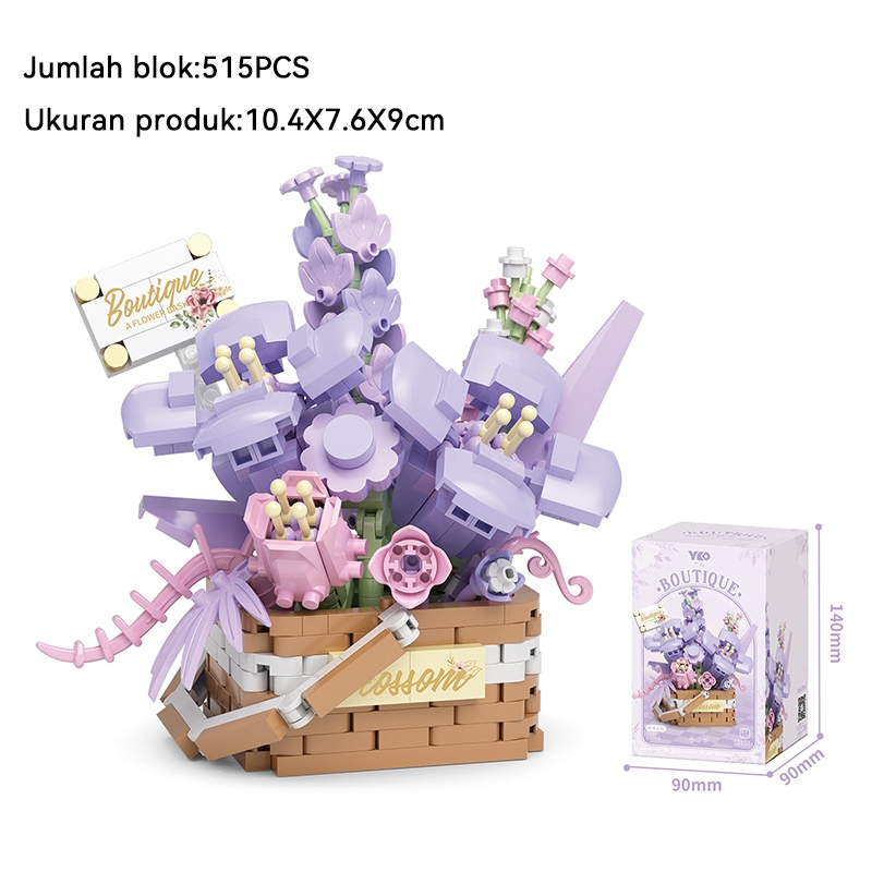 Jual LOZTOYS Mainan Balok Bricks 3D Puzzle Bunga Mawar Pot Sunflower ...