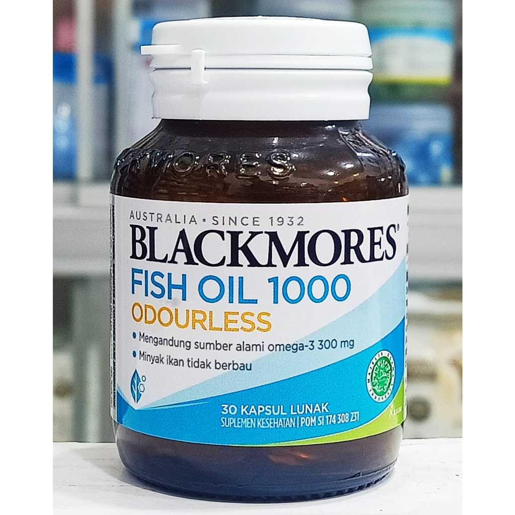 Jual Blackmores Fish Oil 1000 Odourless Isi 30 Kapsul - Omega-3 300mg ...