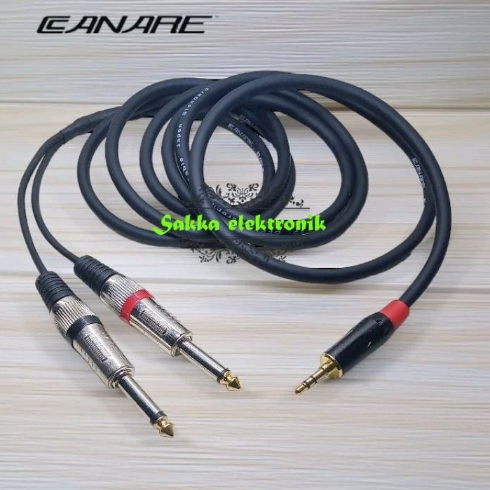 Jual Kabel Aux Splitter 3.5mm Male to Dual 6.5mm Male Cable Audio 6.35mm 1meter | Shopee Indonesia