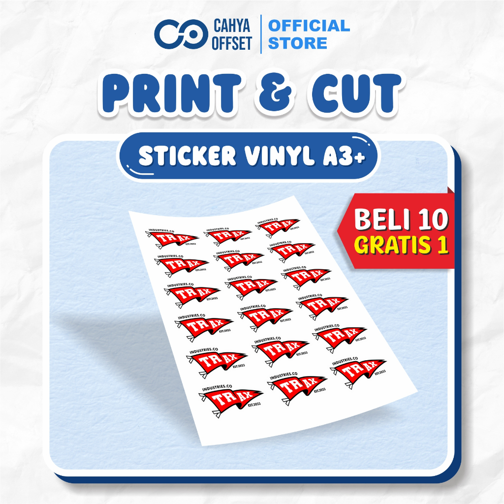 Jual 8.8 Cahya Offset - Cetak Stiker Vinyl Waterproof Custom Desain ...