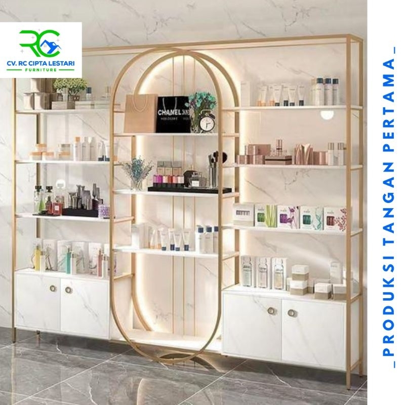 Jual Showcase Toko Display Toko Rak Model Oval Lampu | Shopee Indonesia