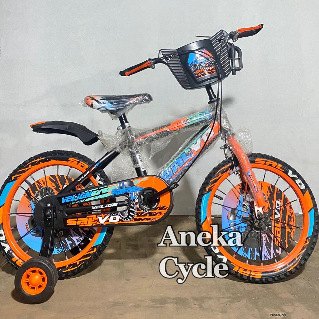 Jual Sepeda Anak Cowok Roda Empat BMX Salvo Car 16 Inch | Shopee Indonesia