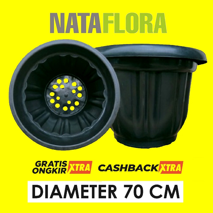 Jual pot 70 cm hitam jumbo besar untuk tabulampot termurah di pondok ...