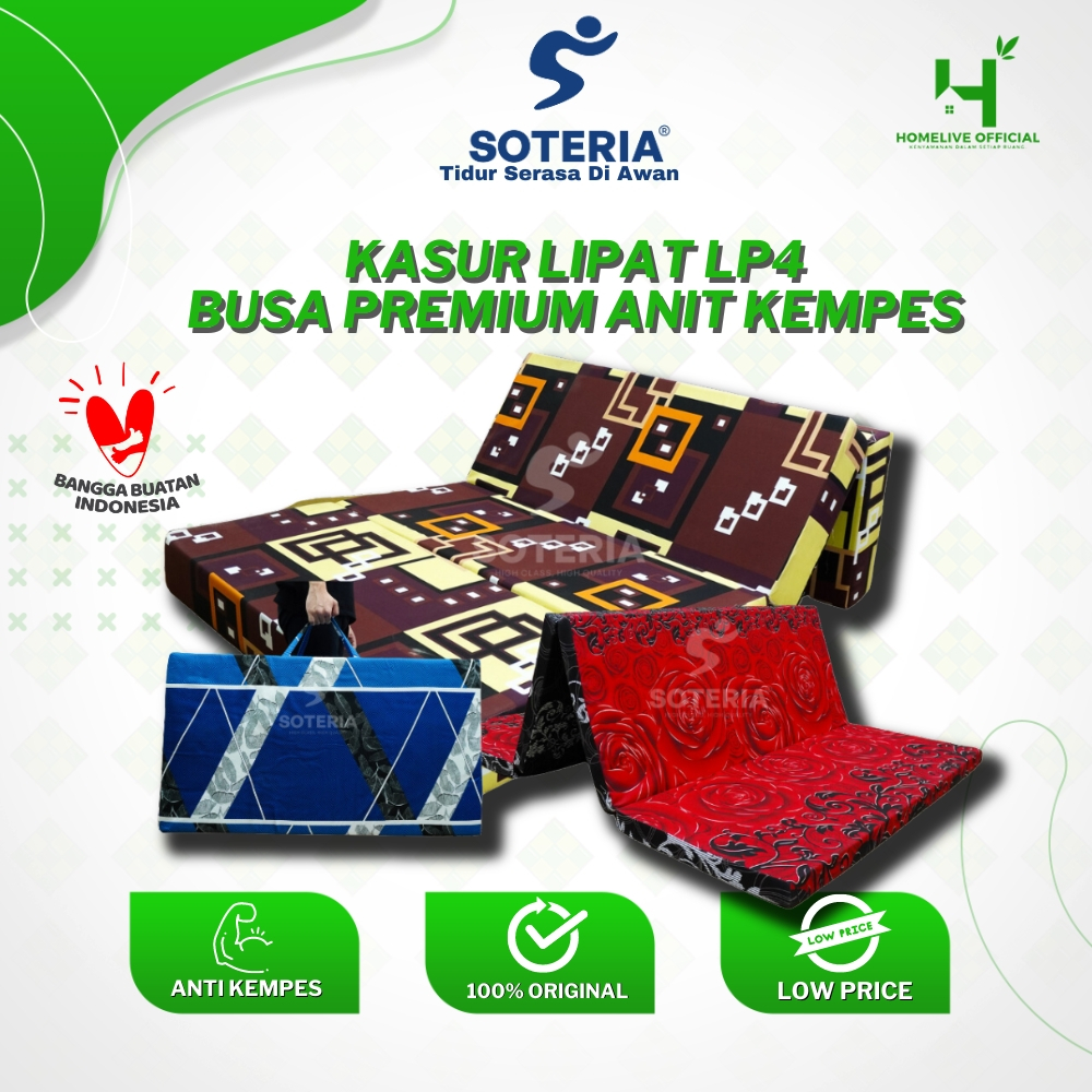 Jual [FREE ONGKIR & BISA COD] Kasur lipat Busa Anti Kempes Lipat 4 ...