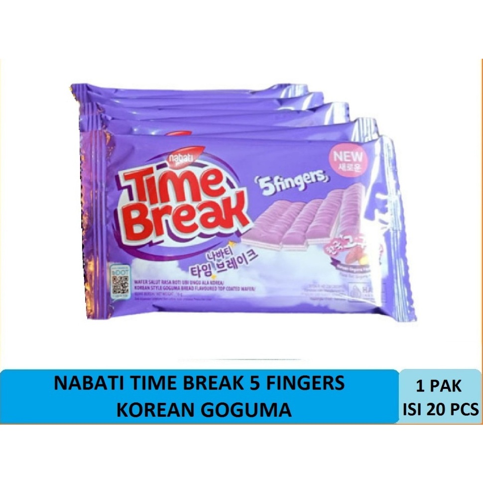 Jual Time break nabati wafer rasa Korean Goguma 1 pack / 20 pcs ...