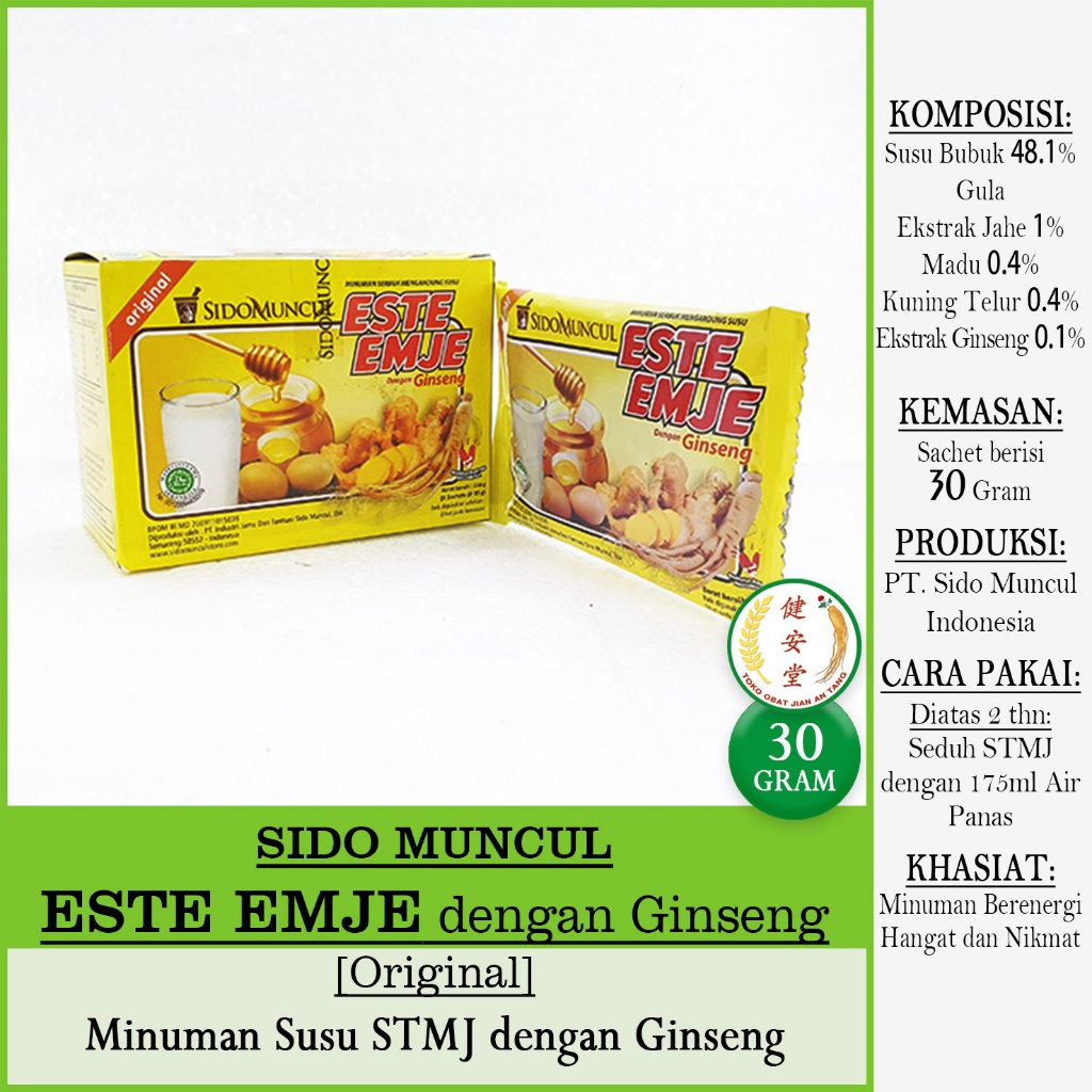 Jual [SidoMuncul] STMJ - ESTE EMJE Dengan Ginseng Per Sachet 30gr ...