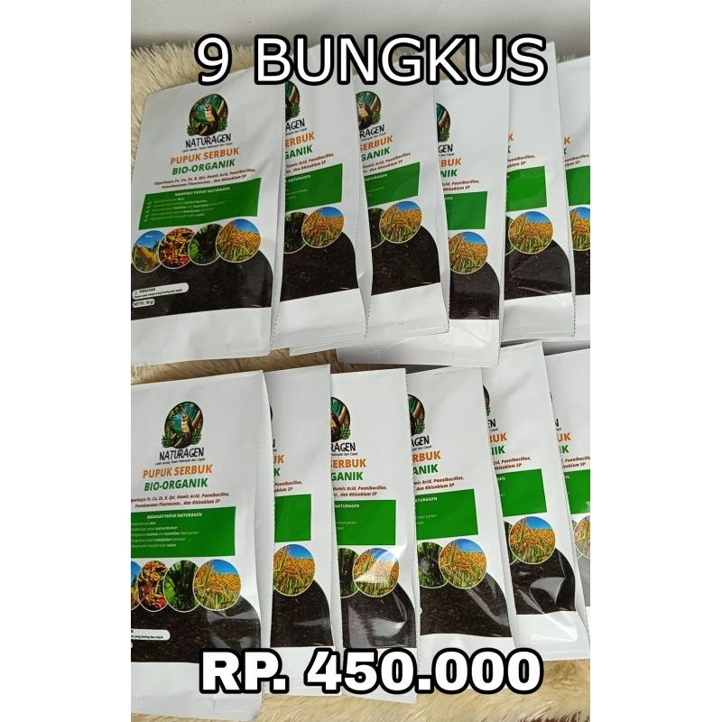 Jual 9 Bungkus Naturagen Original Pupuk Bio Organik Naturagen pupuk ...