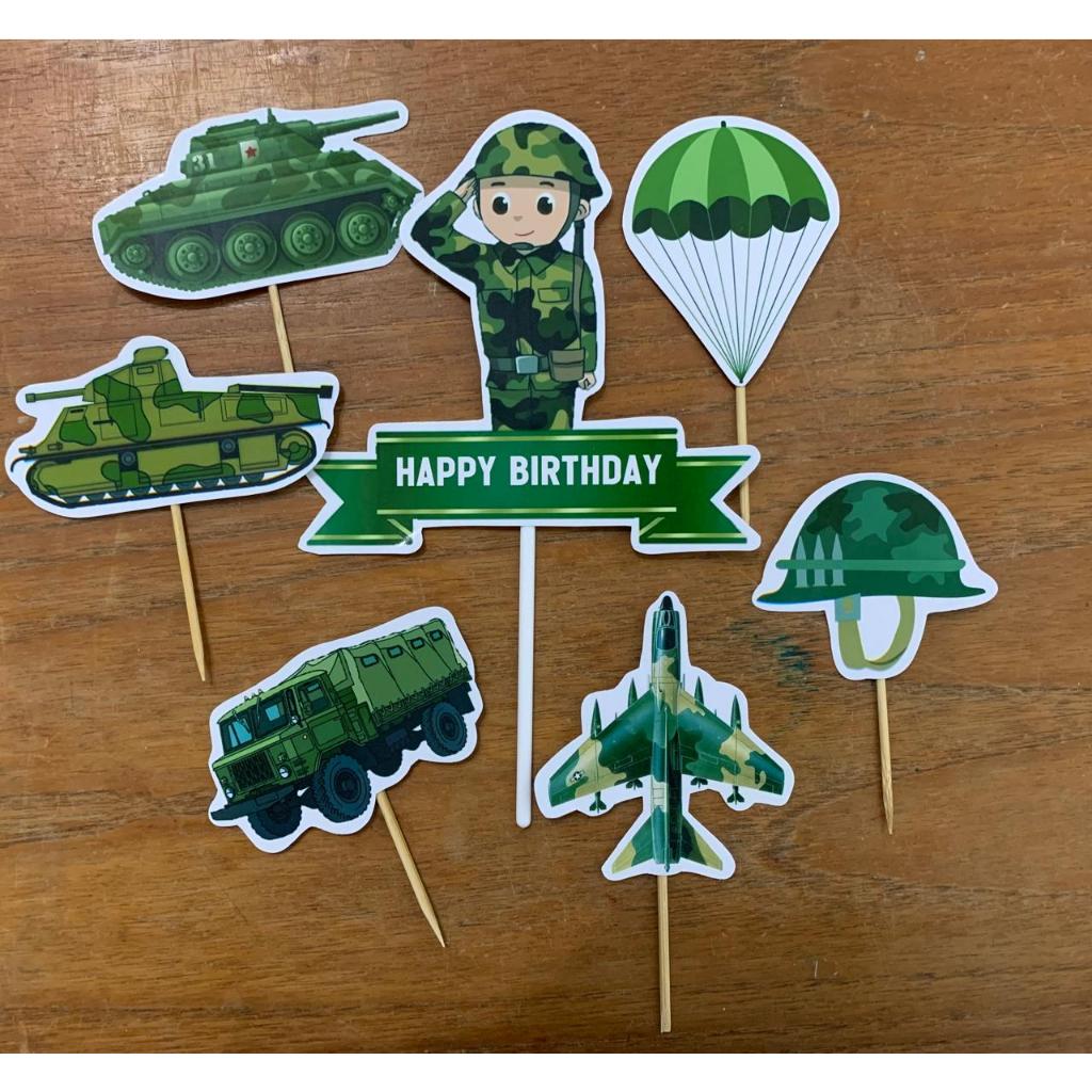 Jual Topper Cake tentara / nama dan umur tulis dinote | Shopee Indonesia