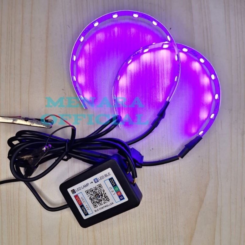 Jual demon eye 360 rgb ios android app led play store matrix harga sepasang 2 pcs kanan kiri ...