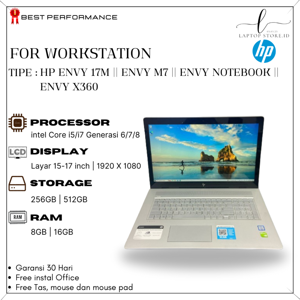 Jual Hp envy Laptop 17M / M7 Notebook / X360 | Workstation | Original ...