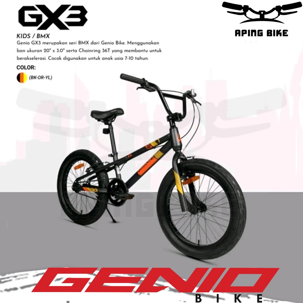 Jual Sepeda Genio GX03 20 Sepeda Anak Sepeda BMX 20 Inch BAN JUMBO !!! (Dirakit 95%) | Shopee ...