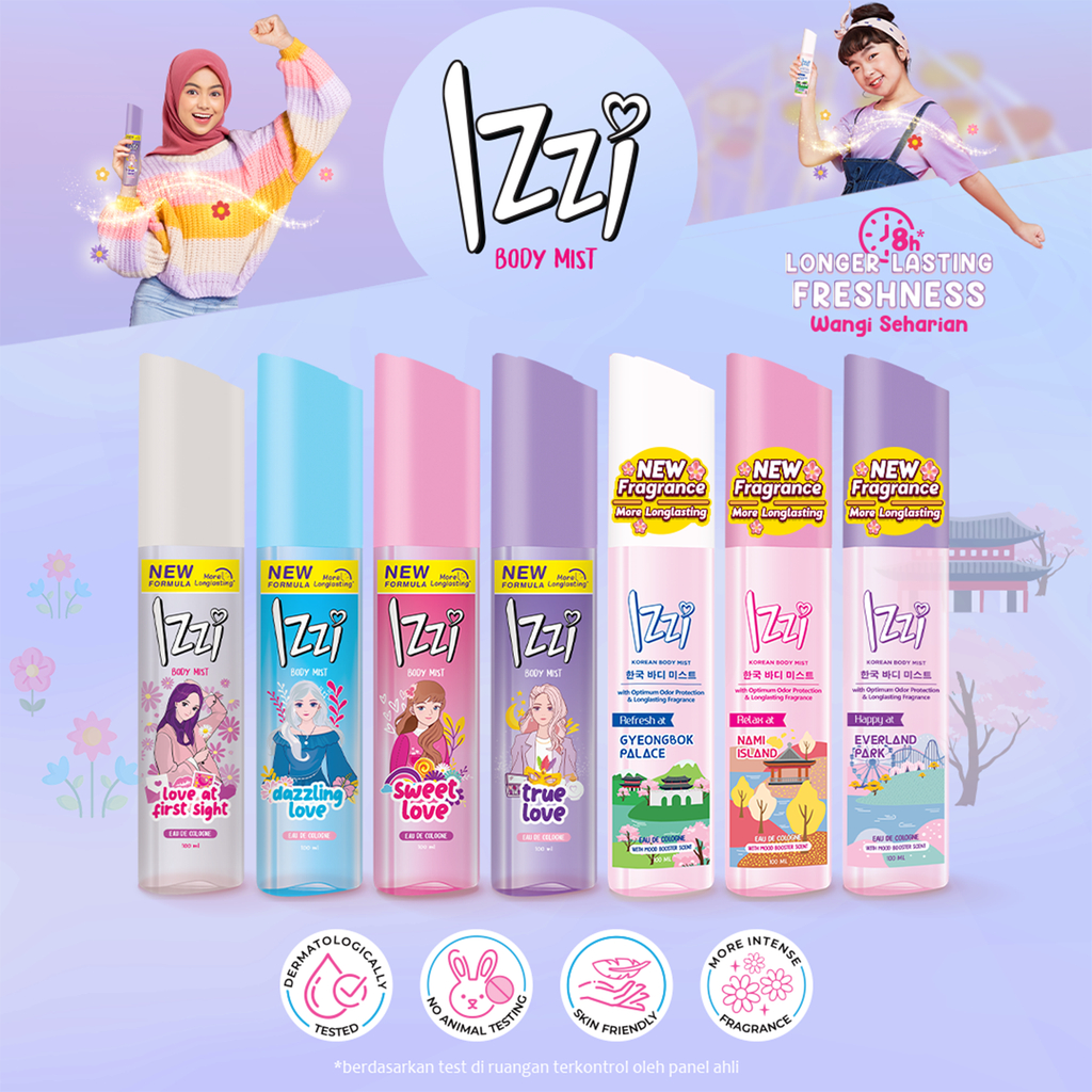 Jual Izzi Body Mist Love 100ml 60ml | Izzi Hijab 100ml | Izzi Korean ...