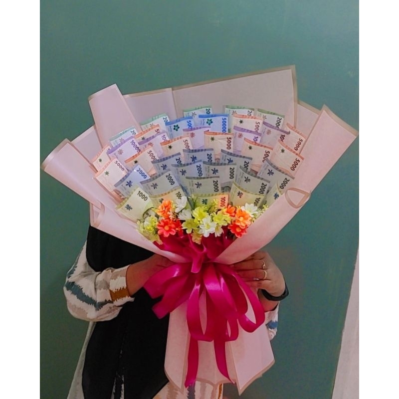 Jual MO NEY BOUQUET - BUCKET BUKET U ANG KERTAS AS LI 50RB-100RB ...