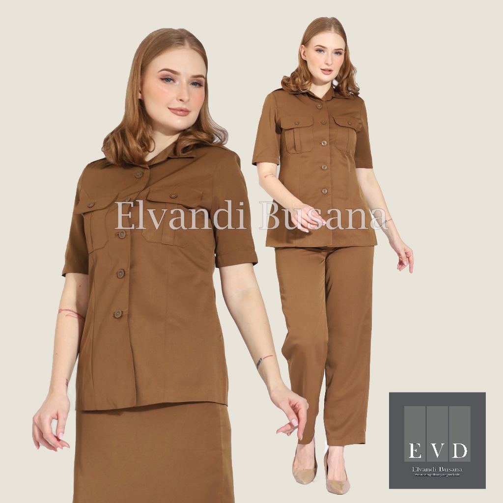 Jual Blazer Wanita Baju Kerja Kantor Seragam Dinas PDH PNS Pemda Guru ASN Wanita kode 0901 Pemda ...