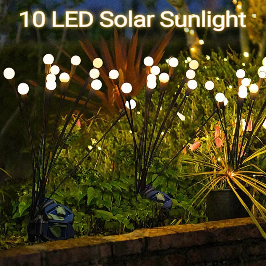 Jual Lampu Tenaga Surya 8 LED Dekorasi Taman Luar Ruangan Lampu Lanskap ...