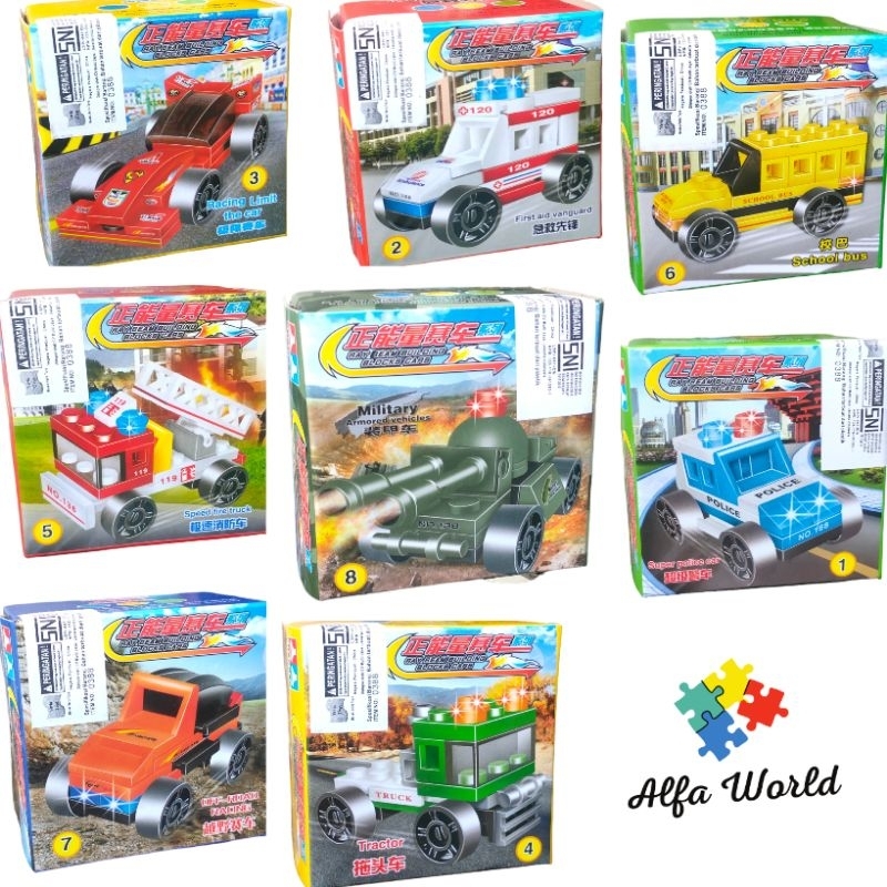 Jual Mainan Anak Ray Beam Building Block Cars Brick Merek Chaobao Mobil ...