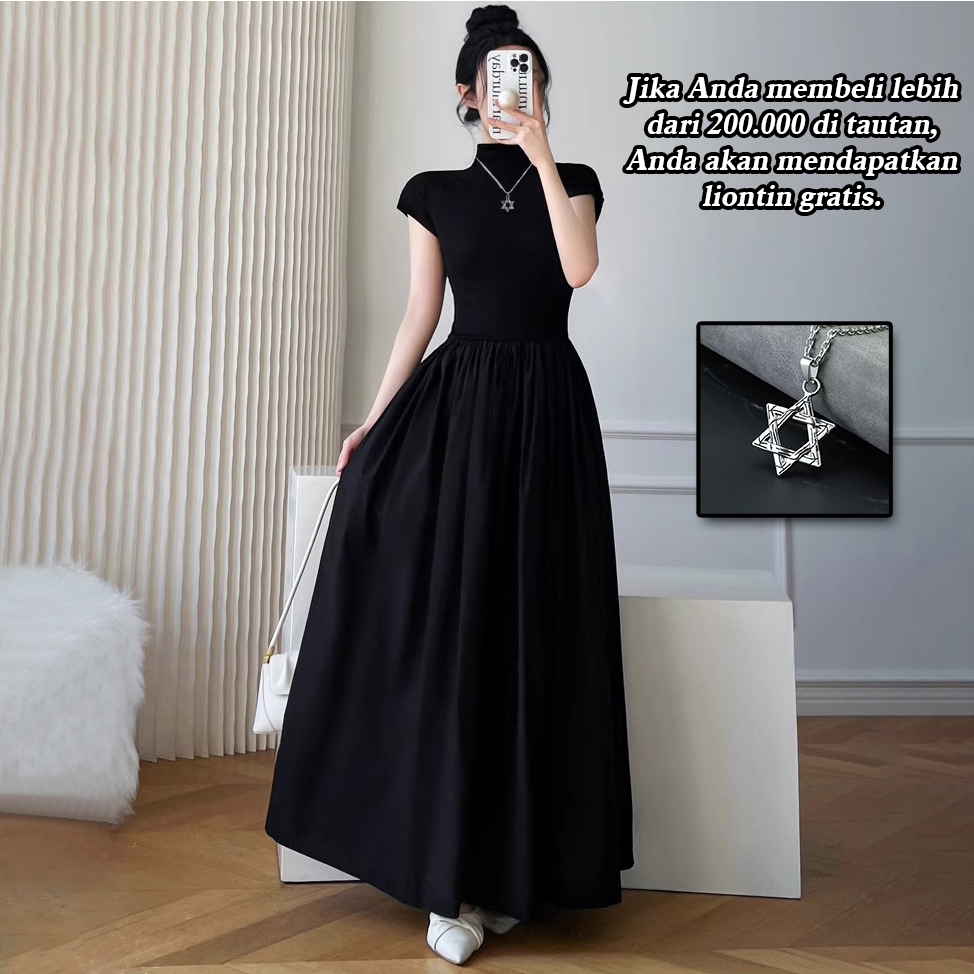 Jual |kekinian.factory|(Ready stok!!!) COD Dress korean style hitam ...