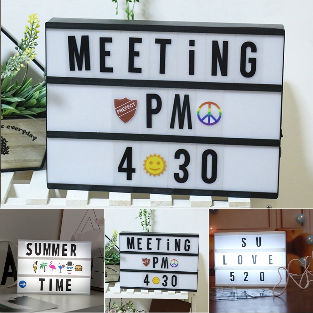 Jual Lampu Cinema Light LED Box Letter A5 Dekorasi Lampu Hias Message ...
