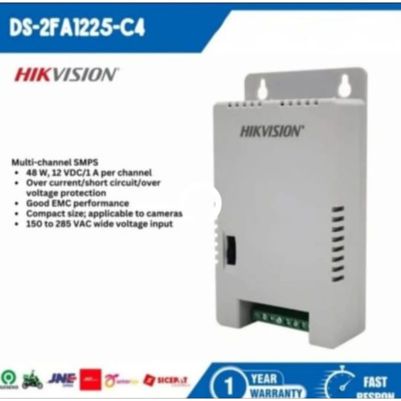 Jual HIKVISION DS-2FA1225-C4 Adaptor Power Supply CCTV 12V 4CH | Shopee Indonesia