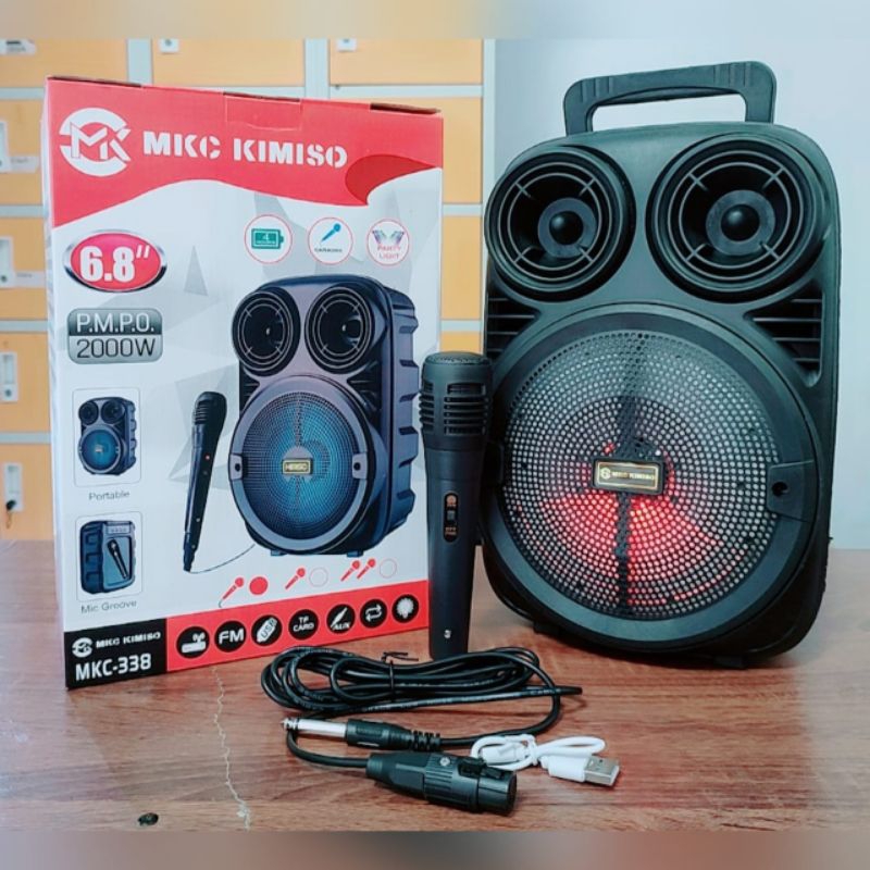 Jual Speaker Bluetooth Karaoke MKC KIMISO-3381 Free Mic 6,5Inci Salon ...