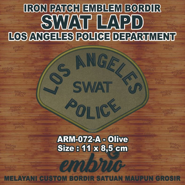 Jual ARM-072-A Patch SWAT LAPD Logo LOS ANGELES POLICE DEPARTMENT ...