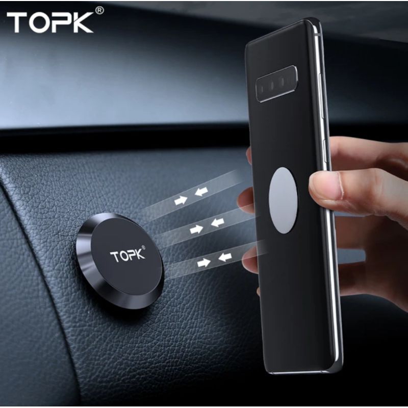 Jual Magnetic Car Phone Holder TOPK Dudukan Magnet Stand Holder Mobil ...
