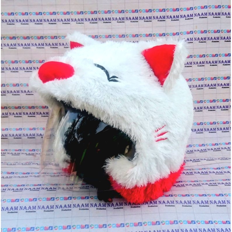 Jual Cover Helm Halfface Karakter Kucing | Shopee Indonesia