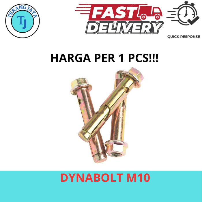 Jual Dynabolt M10 - M10x50 / M10x65 / M10X97 - Baut Beton / Dinabor / Baut Tanam | Shopee Indonesia