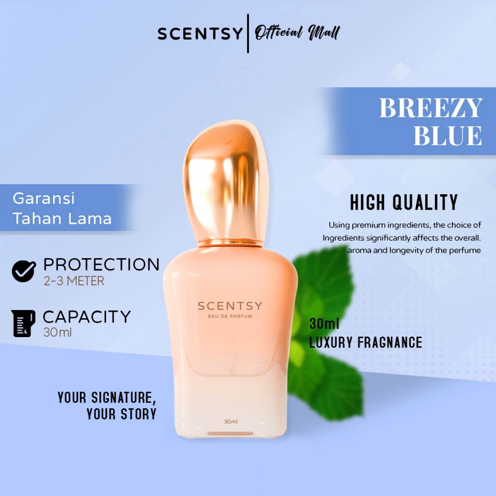 Jual Parfum SCENTSY Breezy Blue Eu De Parfum EDP 5 10 30 ml | Luxury ...