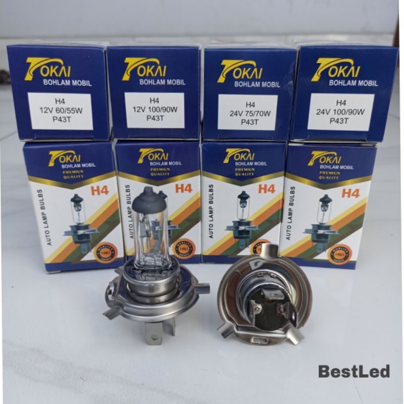 Jual Bohlam Lampu Halogen Motor Mobil H4 12 Volt Dan 24 Volt Tokai ...