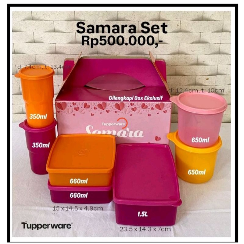 Jual Samara Set Tupperware | Shopee Indonesia