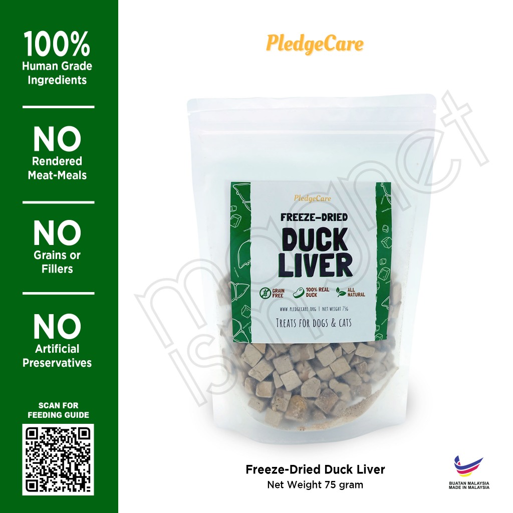 Jual PledgeCare Freeze Dried Duck Liver - Dog Treats | Shopee Indonesia
