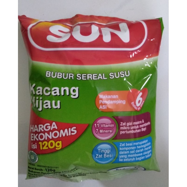 Jual Bubur SUN kacang hijau - ijo kemasan ekonomis 120 gr | Shopee ...
