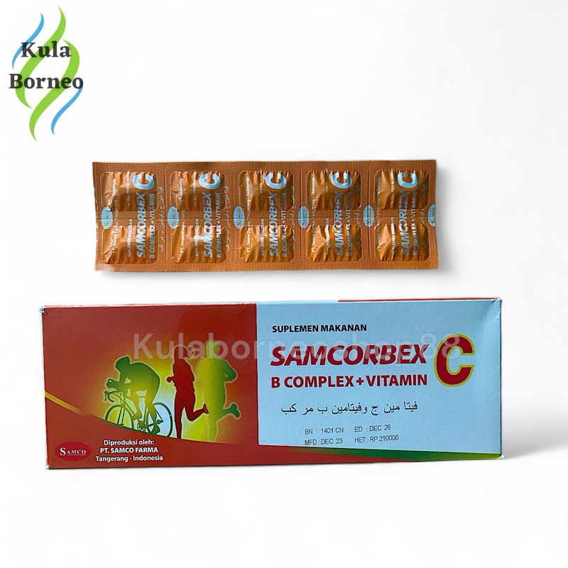 Jual Samcorbex Vitamin B Complex + Vitamin C 10 Kaplet | Shopee Indonesia