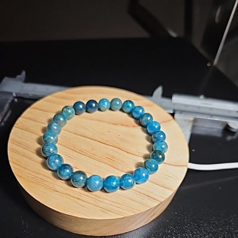 Jual BLUE APATITE BATU ALAM ASLI 8mm | Shopee Indonesia