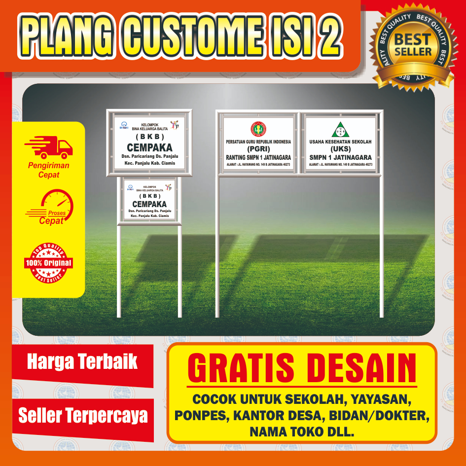 Jual PLANG CUSTOME ISI 2 PLAT | MURAH | Shopee Indonesia