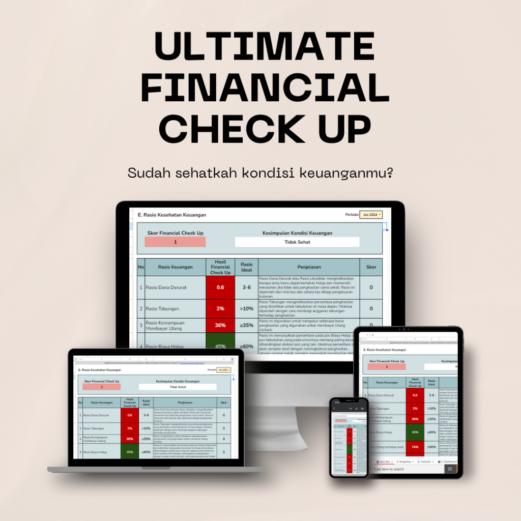 Jual Ultimate Financial Check Up - Spreadsheet Template - Budget ...