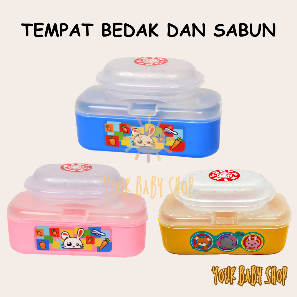 Jual YBS 2in1 Tempat Bedak Bayi Double Anti Pecah 2 Sekat Dan Tempat ...
