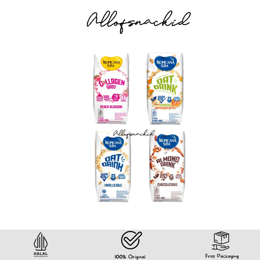 Jual TROPICANA SLIM - Minuman Oat Bebas Gula - Almond Choco / Oat Vanilla - 190ml | Shopee Indonesia