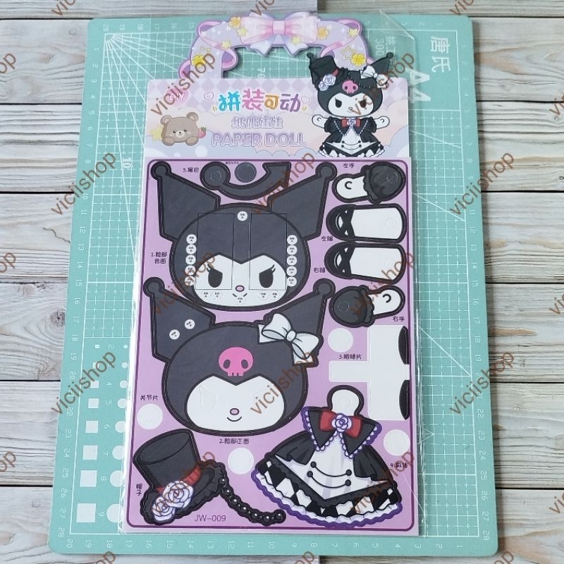 Jual Mainan DIY Sanrio Paper Doll/Mainan Buat Sendiri Puppet Doll ...