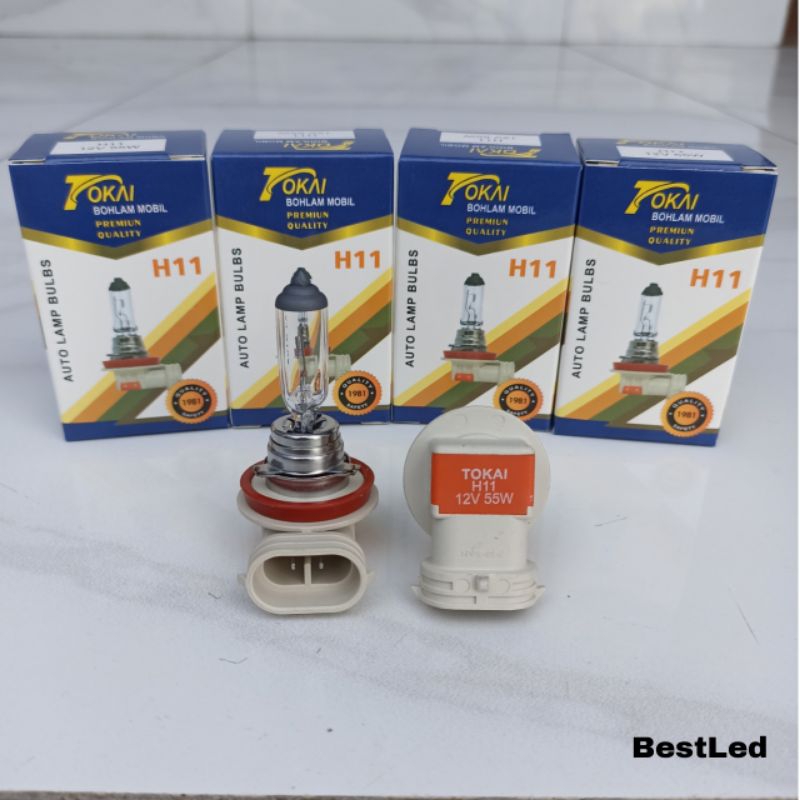 Jual Bohlam Lampu Mobil Halogen H11 12 Volt 55Watt Tokai | Shopee Indonesia